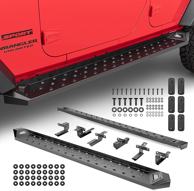 Amazon.com: Carnivore Side Steps - Fits Jeep Wrangler JK Unlimited 2007 ...