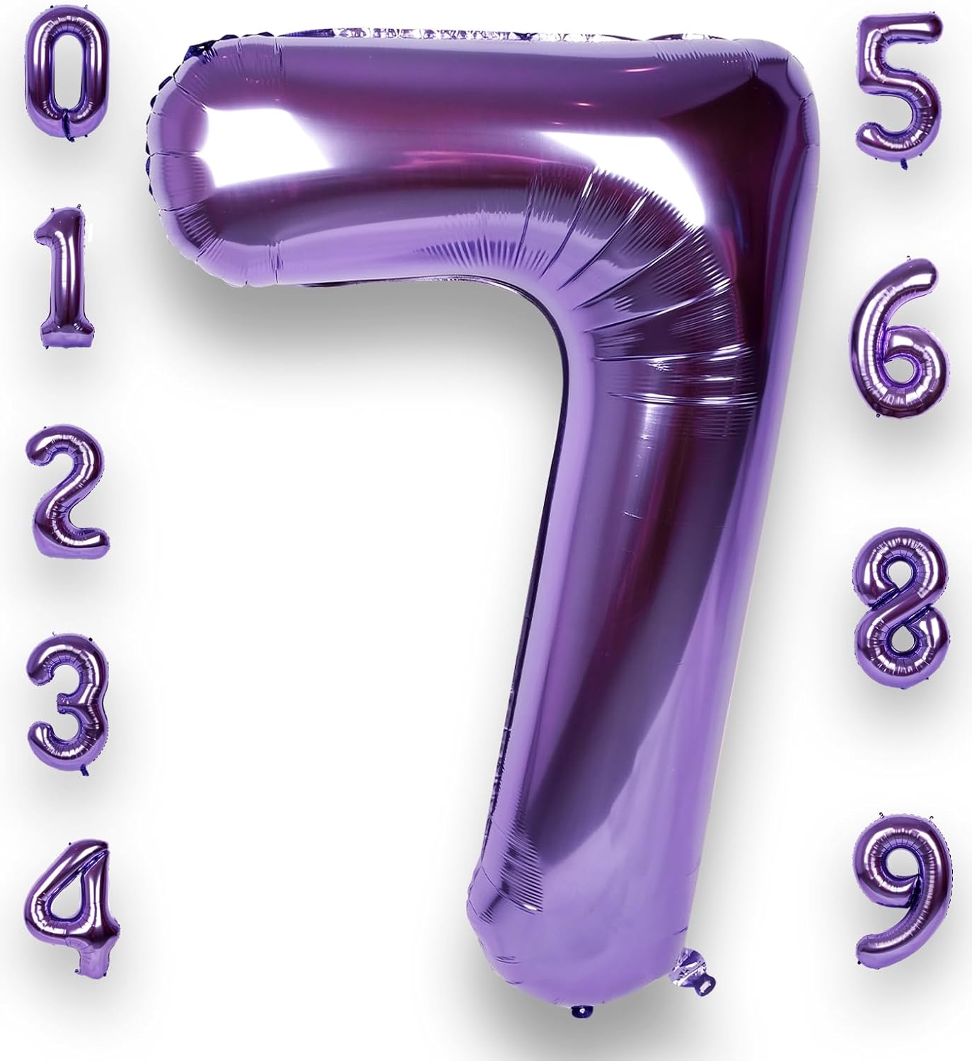 Amazon.com: RainbowQ Party 7 Balloon Number 40 Inch for Boy or Girl Big ...