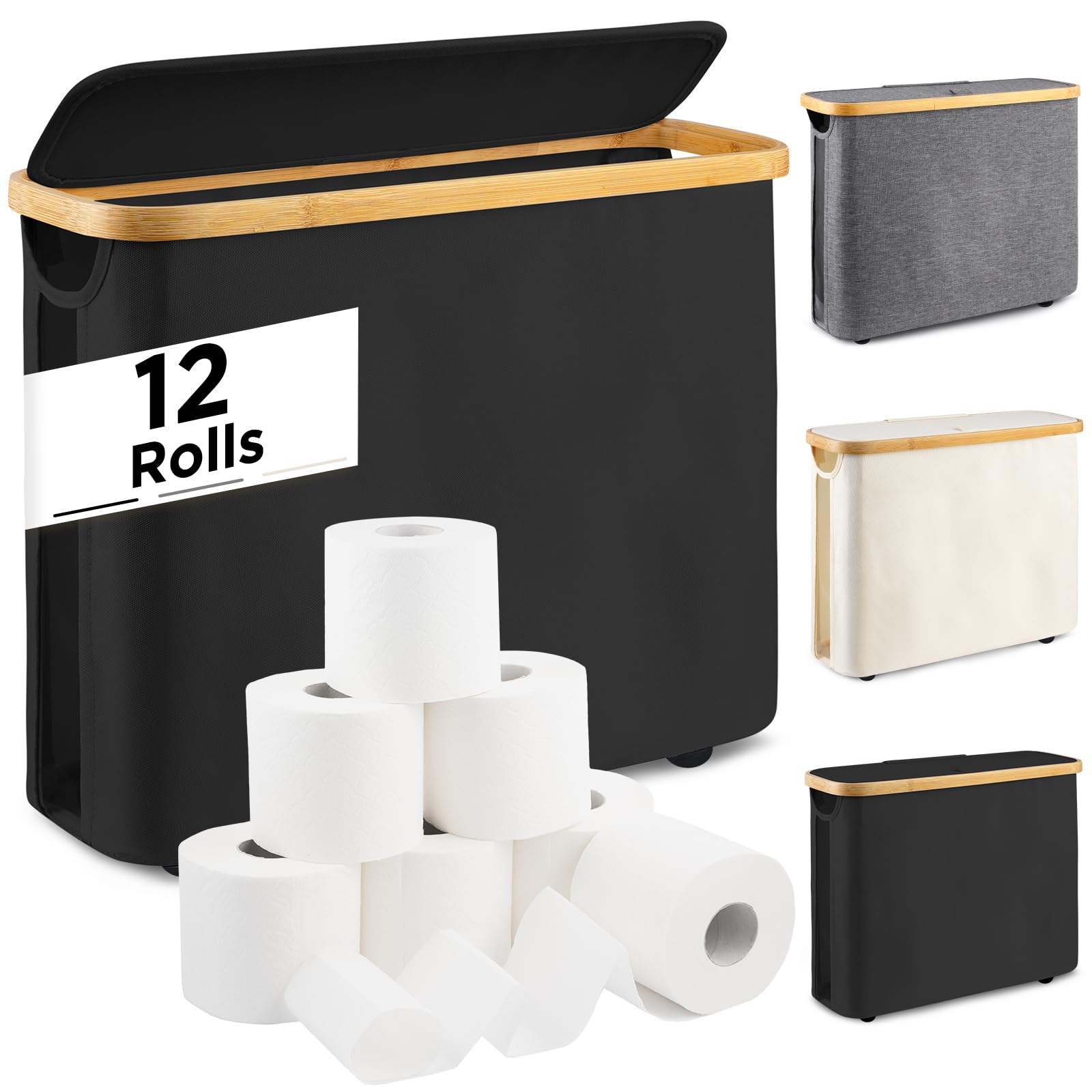 Amazon.com: BEAUTIFABLE Toilet Paper Basket, Toilet Paper Storage ...