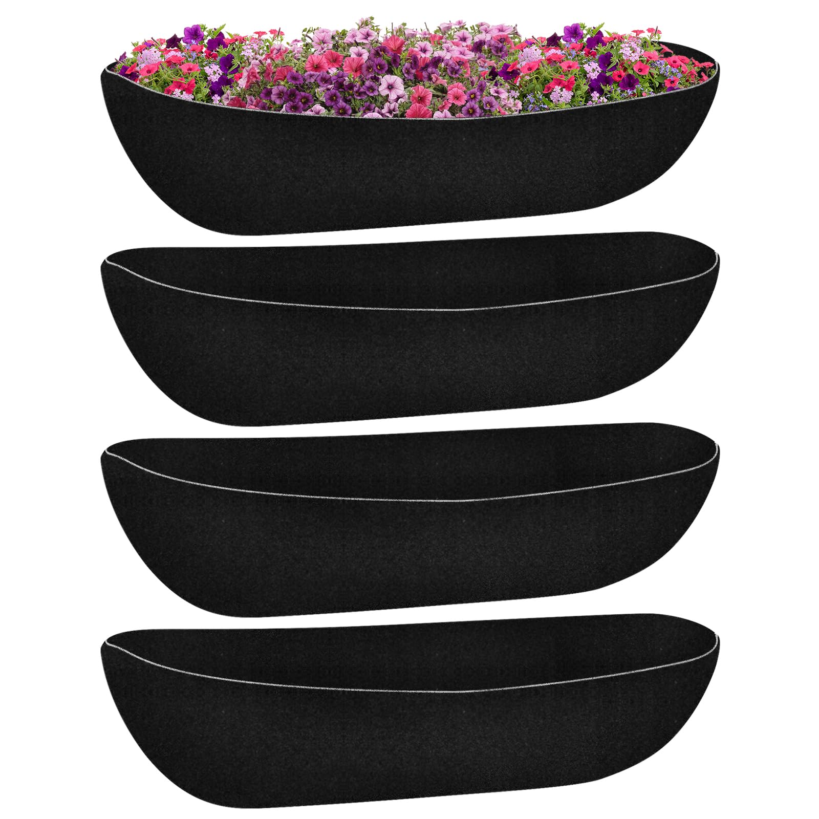 Snapklik.com : Riare 4 Pack 36 Inch Black Felt Window Box Liners ...