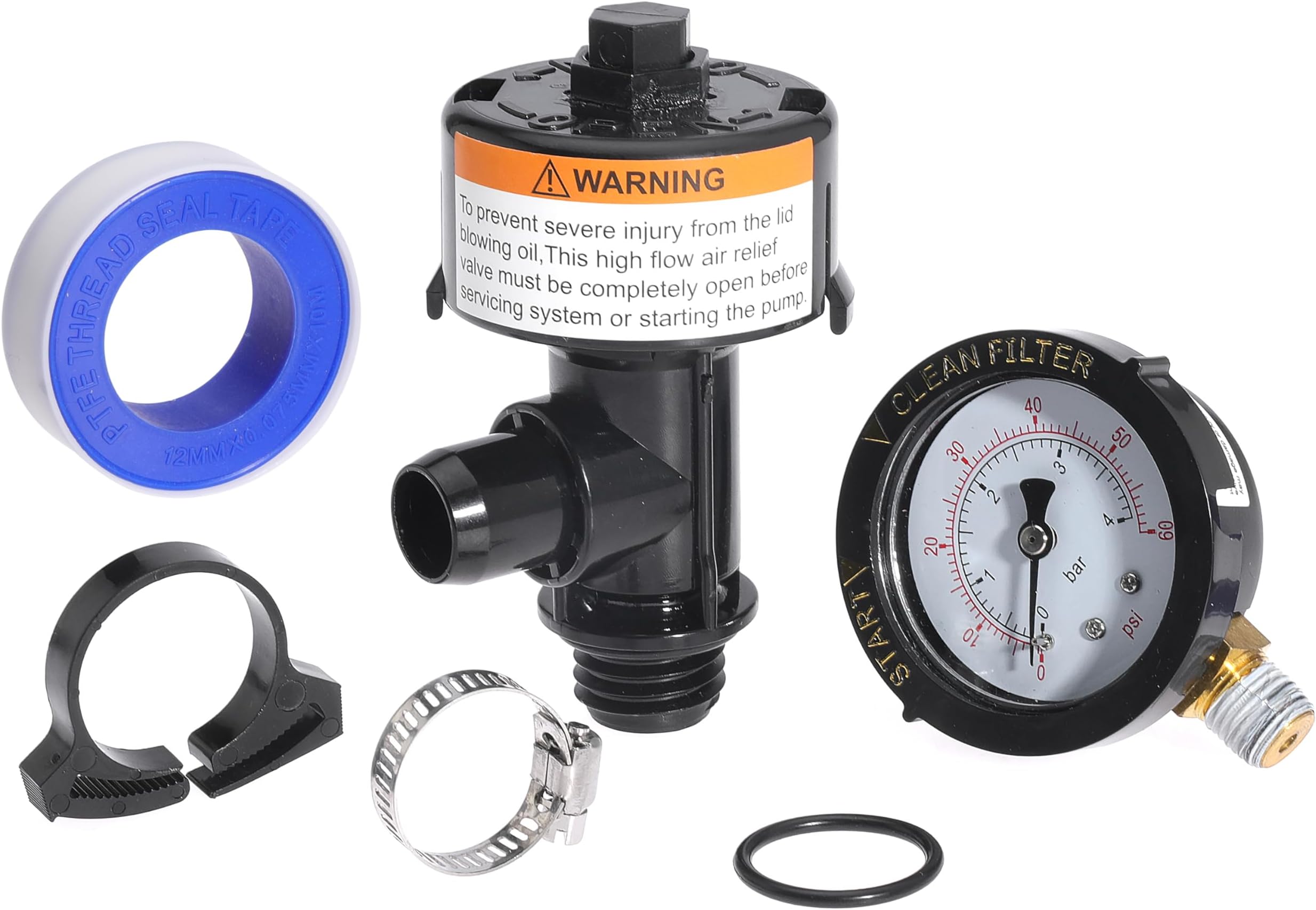 Amazon.com: Hayward DEX2400S Filter Air Relief and Gauge Adapter ...