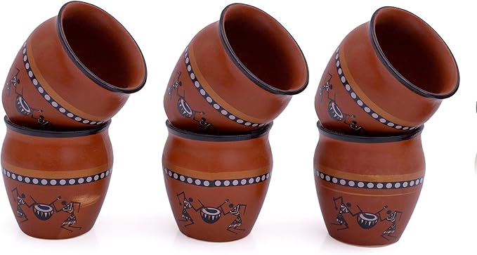 Amazon.com | Handmade Traditional Kulhar Kulhad Chai Tea Coffee Mug Cup ...