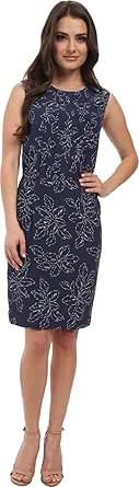 Pendleton Women's Petite Size Janis Dress, Indigo Leaf Print, 12 at ...