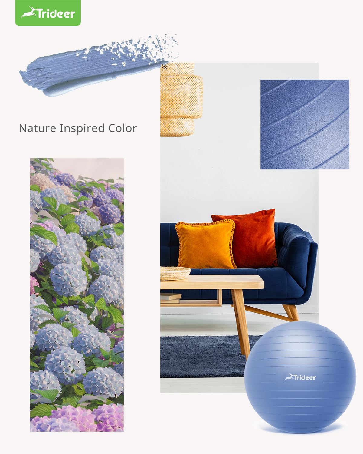 Snapklik.com : Trideer Yoga Ball - Exercise Ball For Workout Pilates ...