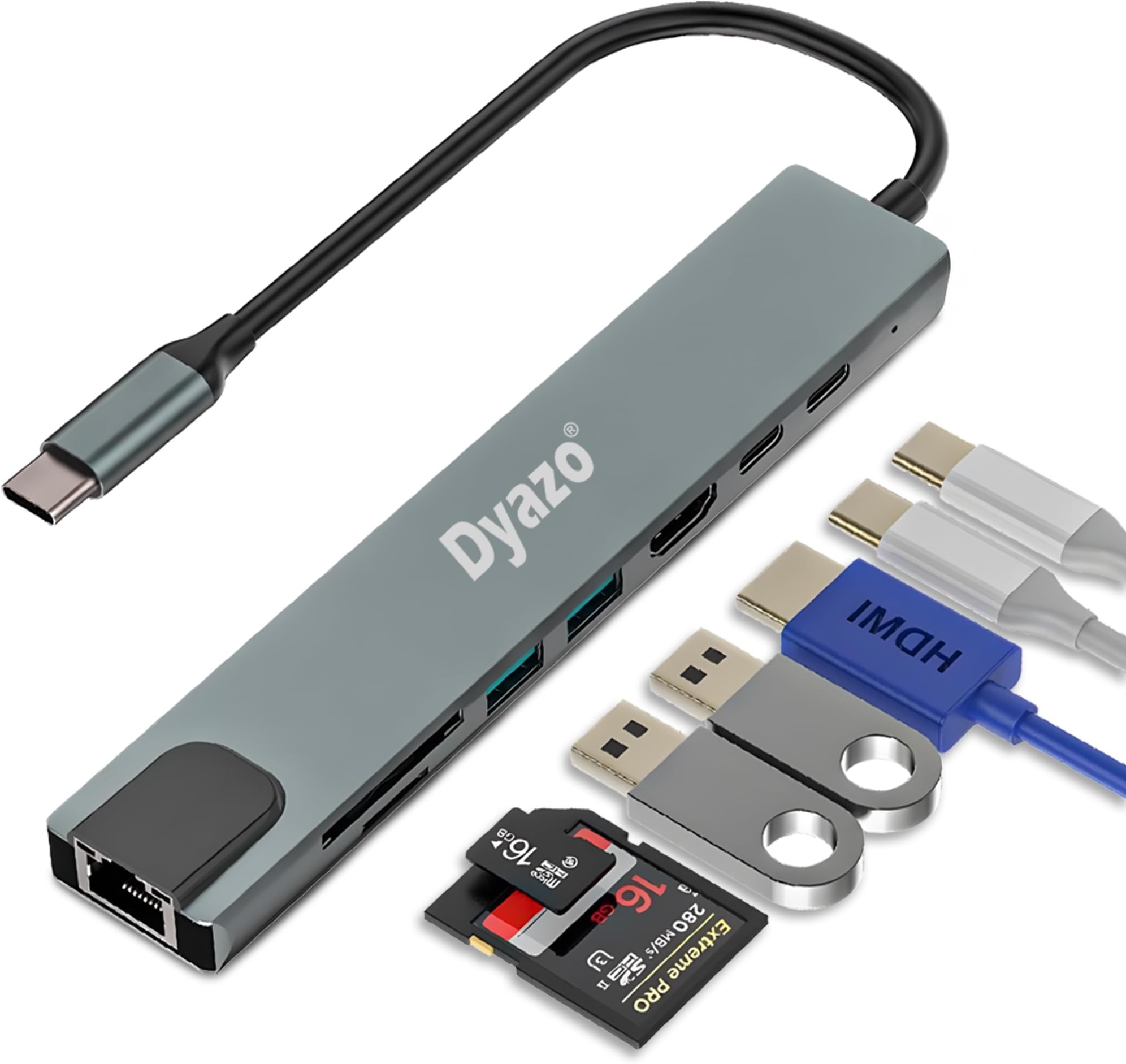 Sounce 9 in 1 USB Type C Hub Multiport Adapter with 4K@30Hz HDMI, Type ...