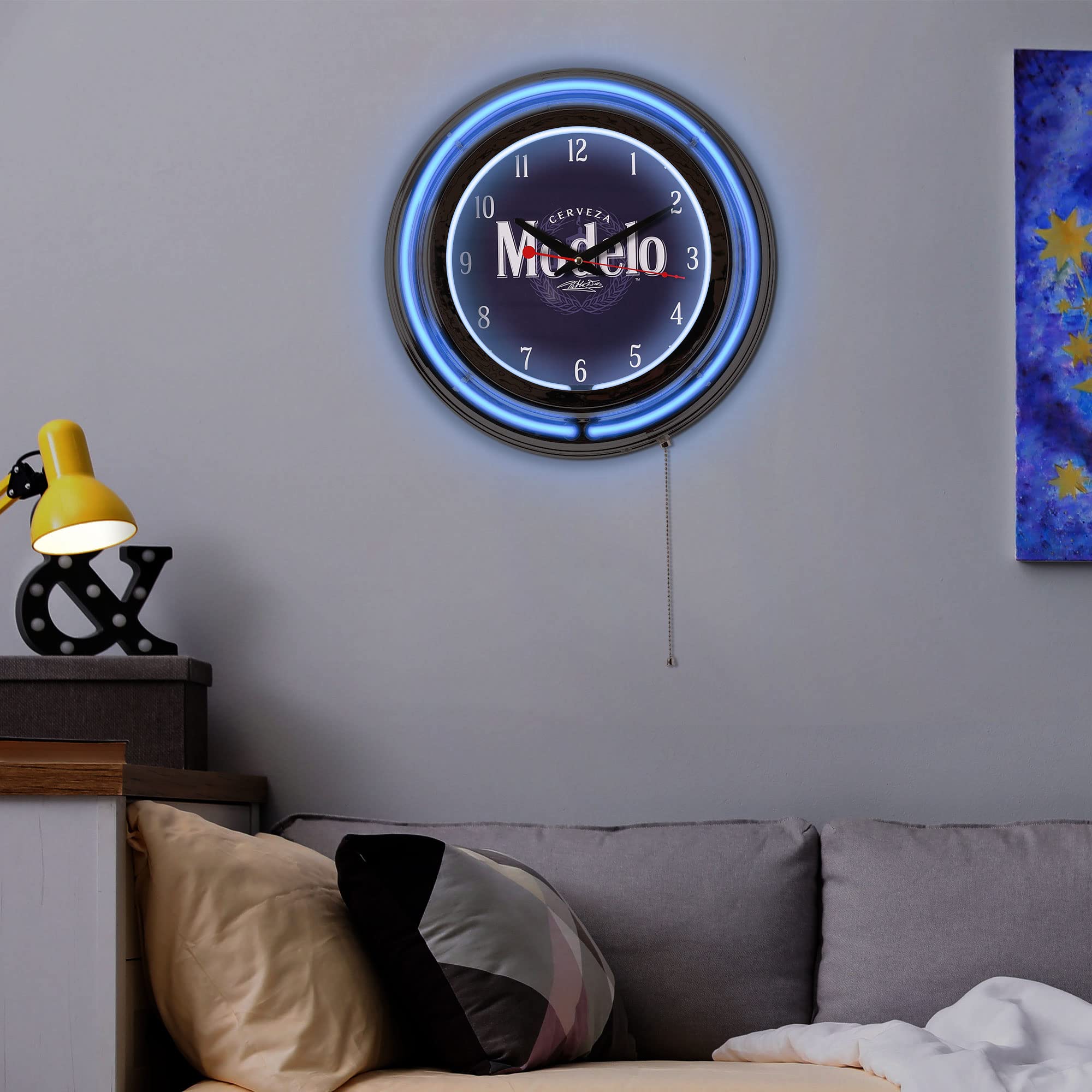 Sports Wall Clock Los Angeles Lakers Neon Wall Clock - Retro Analog ...