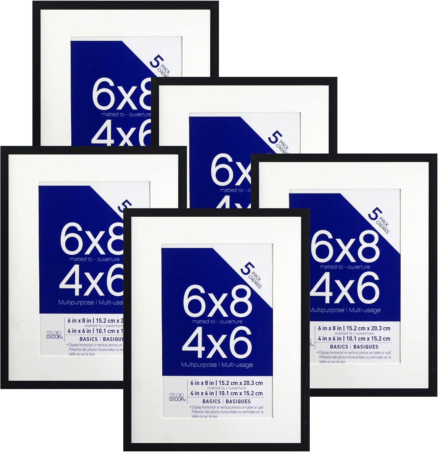 Amazon.com - Studio Decor 5 Pack 4" x 6" Basics Multipurpose Tabletop ...
