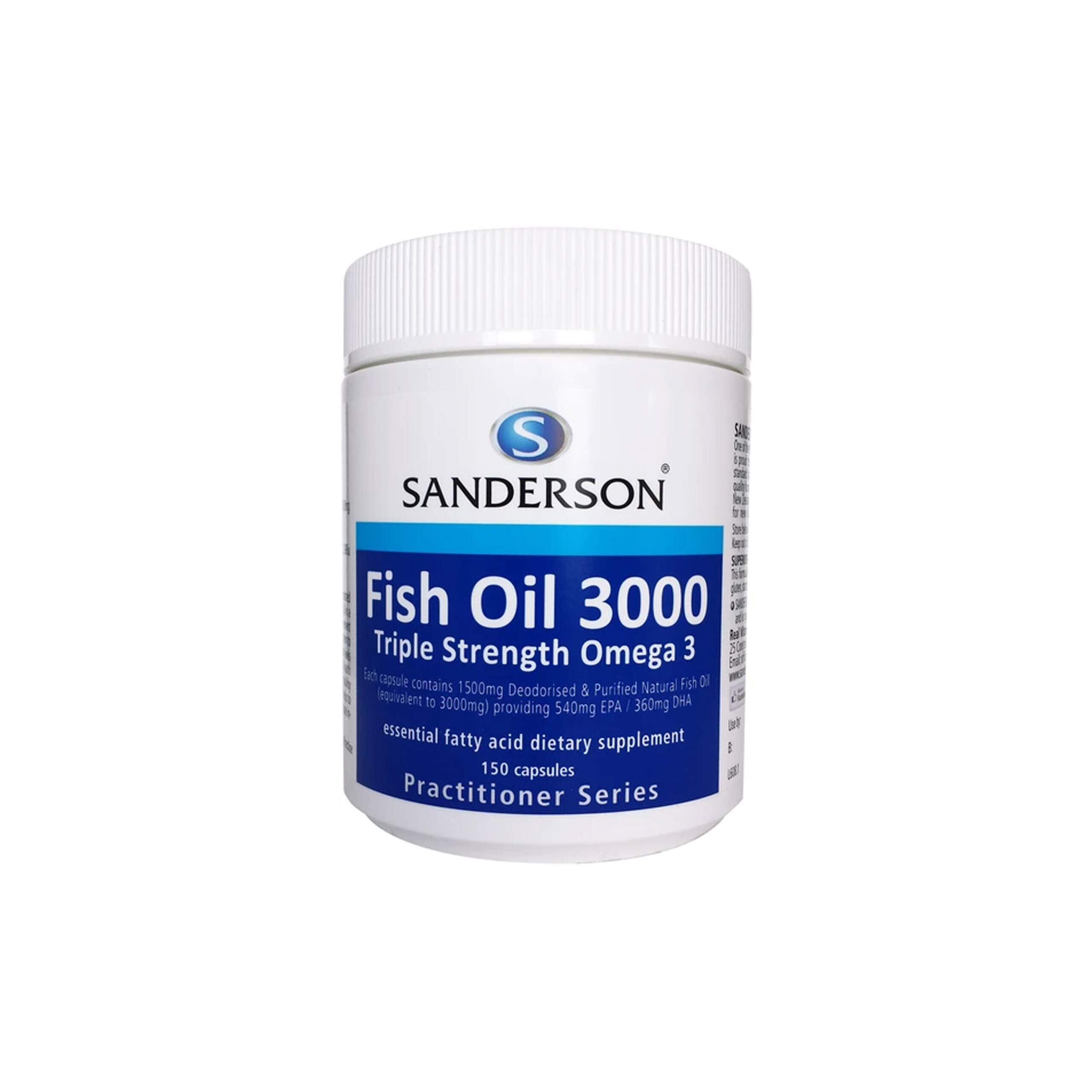 Amazon.com: Sanderson Fish Oil 3000 – 540 EPA/360 DHA (1500mg conc ...