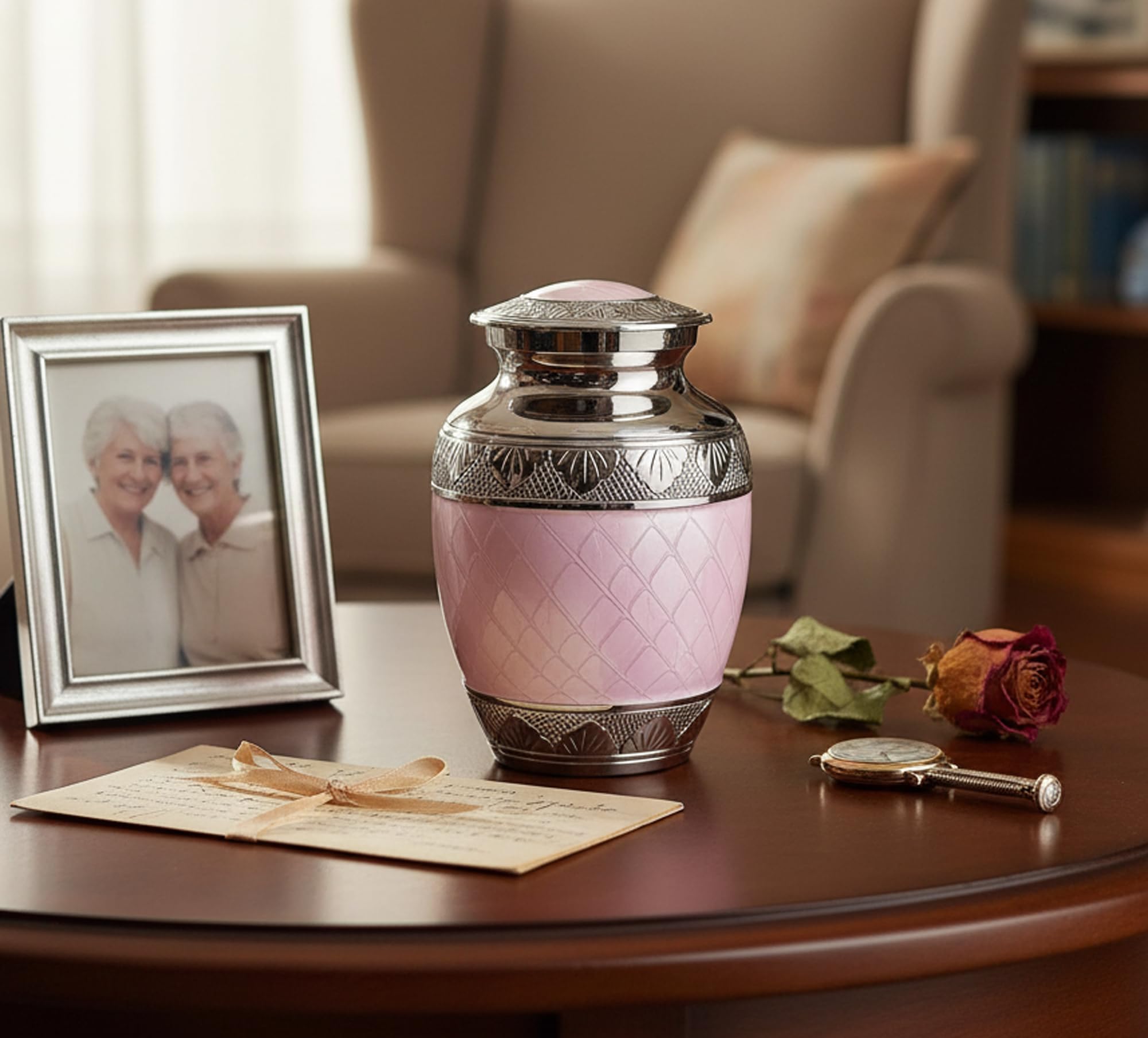 Snapklik.com : eSplanade Metal Cremation Urn Memorial Jar Pot Container ...