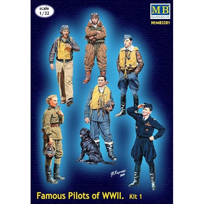 Buy Master Box Models 1/32 "Famous Pilots of WWII" Part 1 - 6 Figures ...