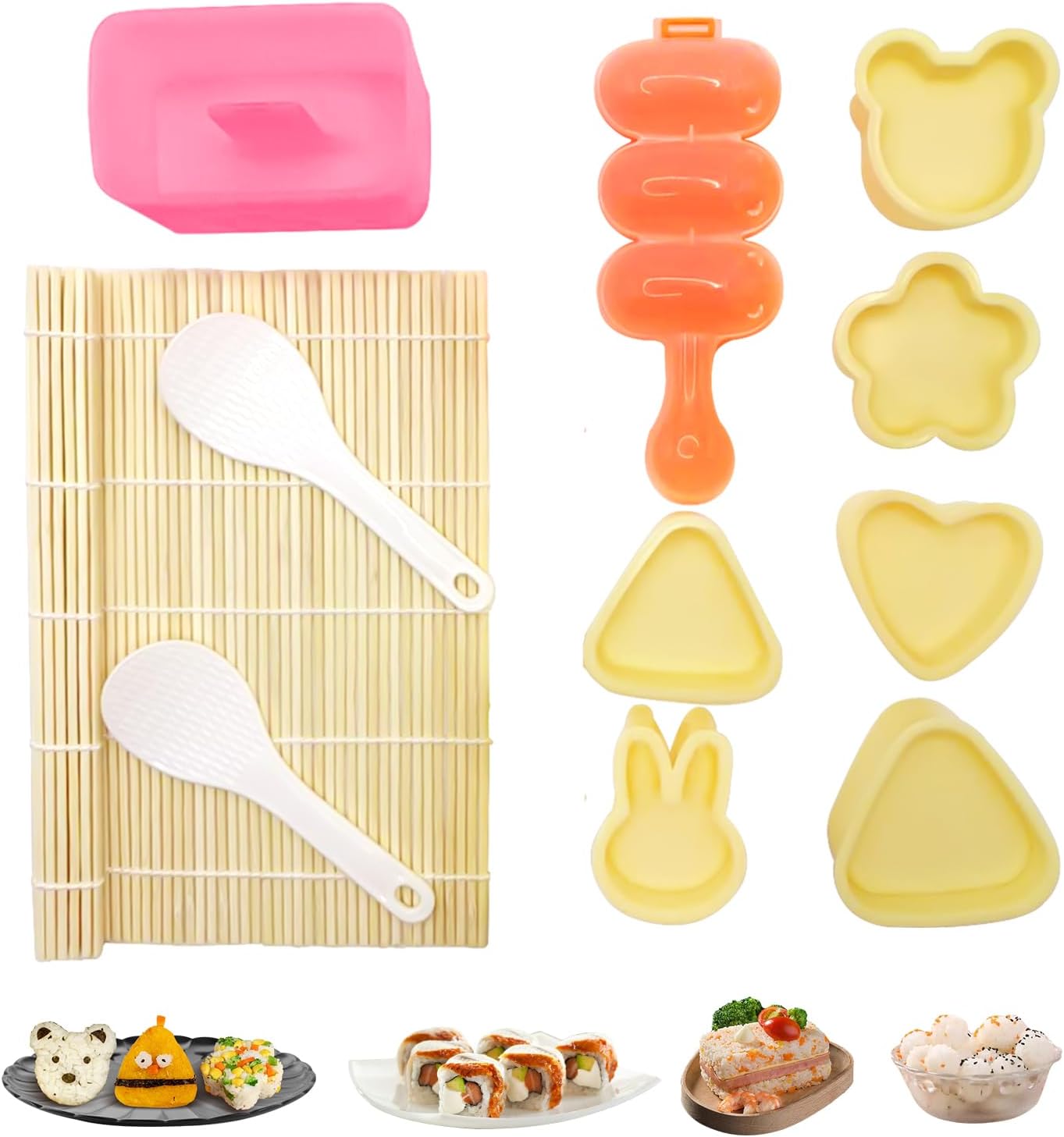 Amazon.com: Upoomart Onigiri Mold & Spam Musubi Maker Kit - Includes ...