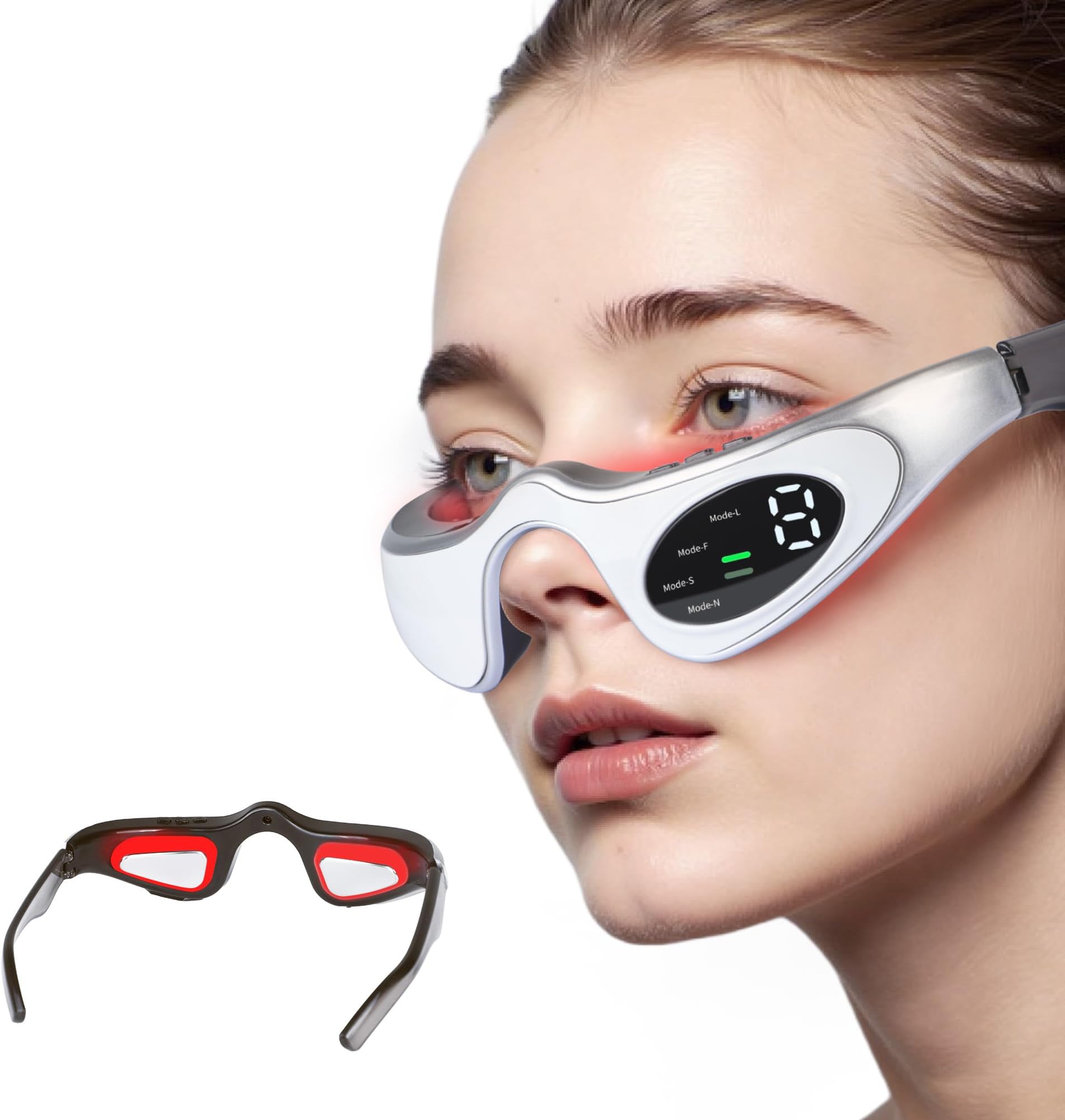 Amazon.com: Under-Eye Red Light Therapy Device, Glasses for Dark ...