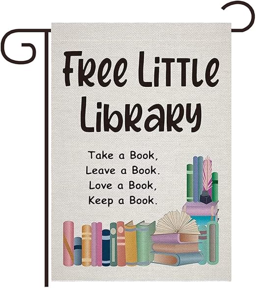 Amazon.com : KiBSHiYiQi Free Little Library Flag Gift for Reading ...