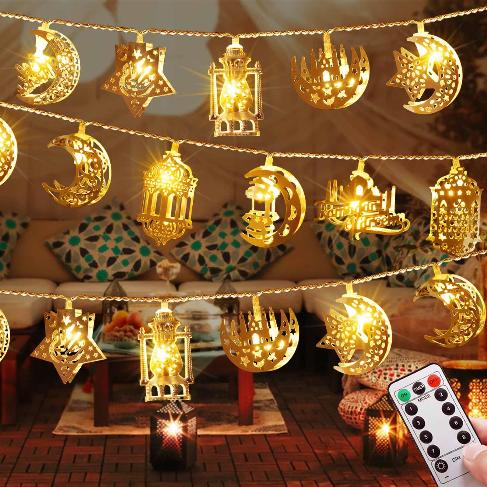 Amazon.com: Homeleo Vintage Ramadan Decorations for Home, Battery ...