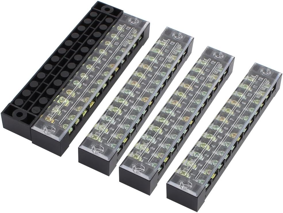 Amazon.com: IIVVERR 5Pcs TB-1512 600V 15A 12P Dual Rows 12 Position ...