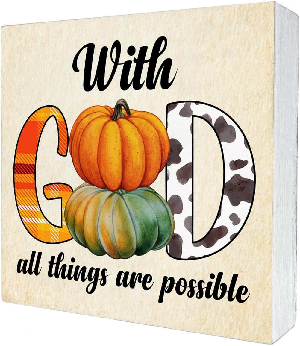 Amazon.com: Fall Wooden Sign Christian Decor Rustic Farmhouse Autumn ...