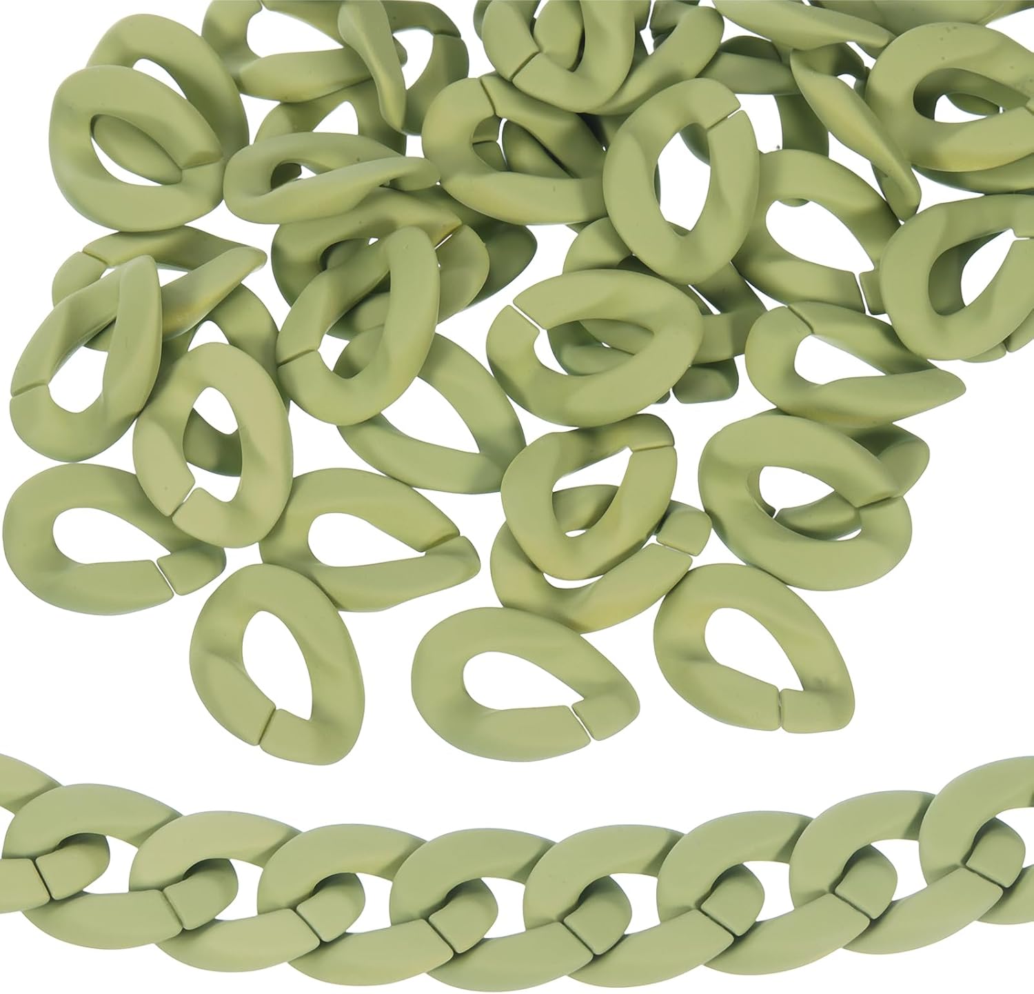 Amazon.com: uxcell 50Pcs Acrylic Linking Chain Rings, 29mm Plastic ...