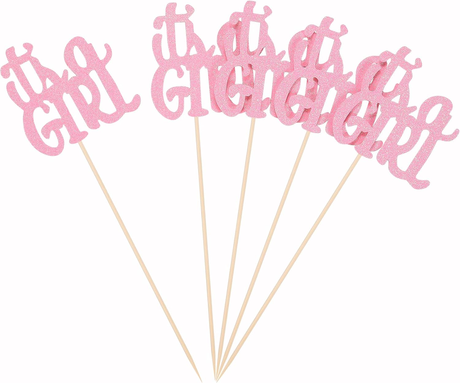 Amazon.com: It's a Girl Centerpiece Sticks Pink Glitter Table Toppers ...