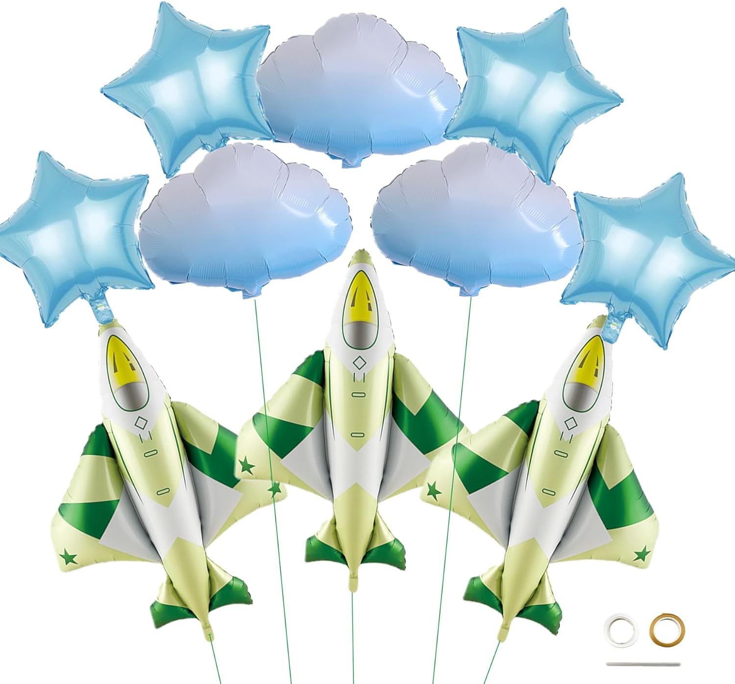 Amazon.com: Xiuhusha Airplane Balloon, 10pcs Fighter Jet Airplane ...