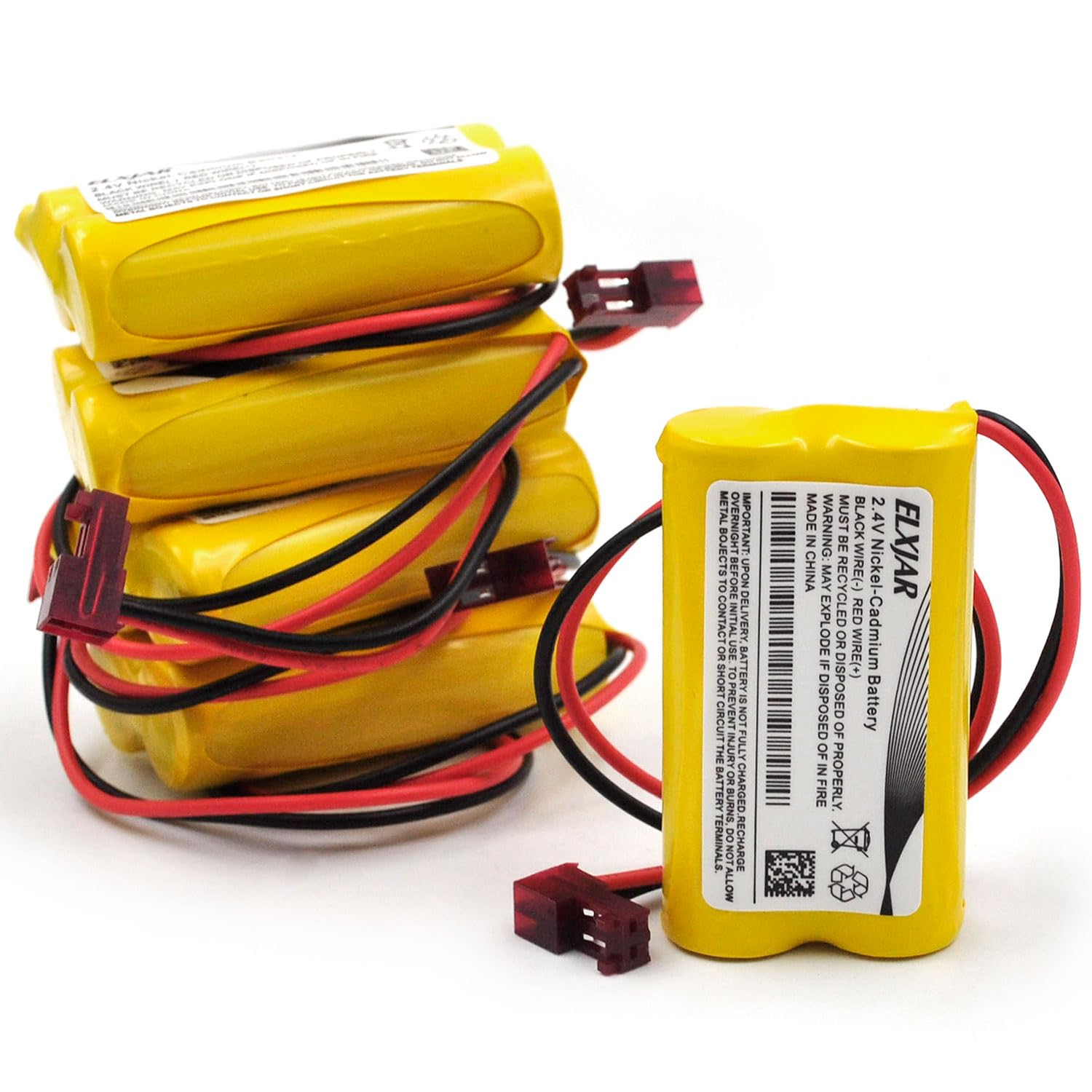 Amazon.com: elxjar (5-Pack) 2.4V 1200mAh AA Ni-CD Battery Pack ...