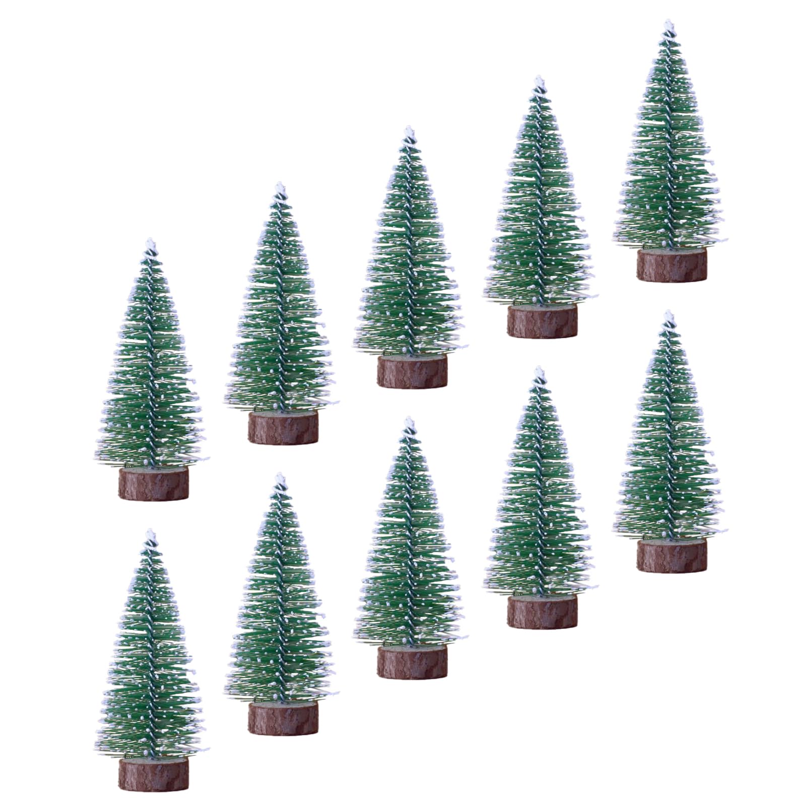 Amazon.com: 10pcs 4inch Mini Christmas Tree Bottle Brush Trees Chrismas ...