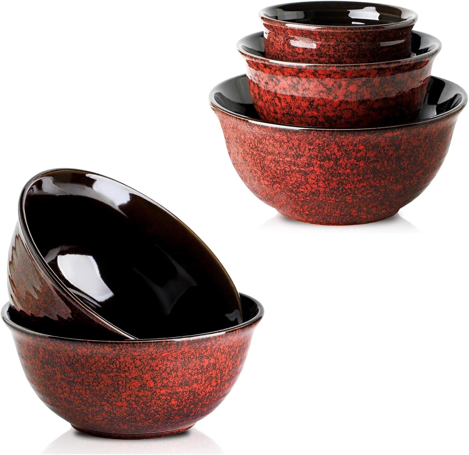 Amazon.com: Hasense Large Ceramic Serving Bowls 84 Oz - 2 PCS and ...