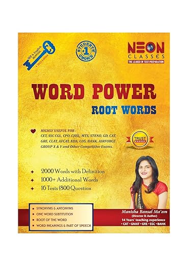 ROOT WORD BOOK Word Power : Manisha Bansal: Amazon.in: Books