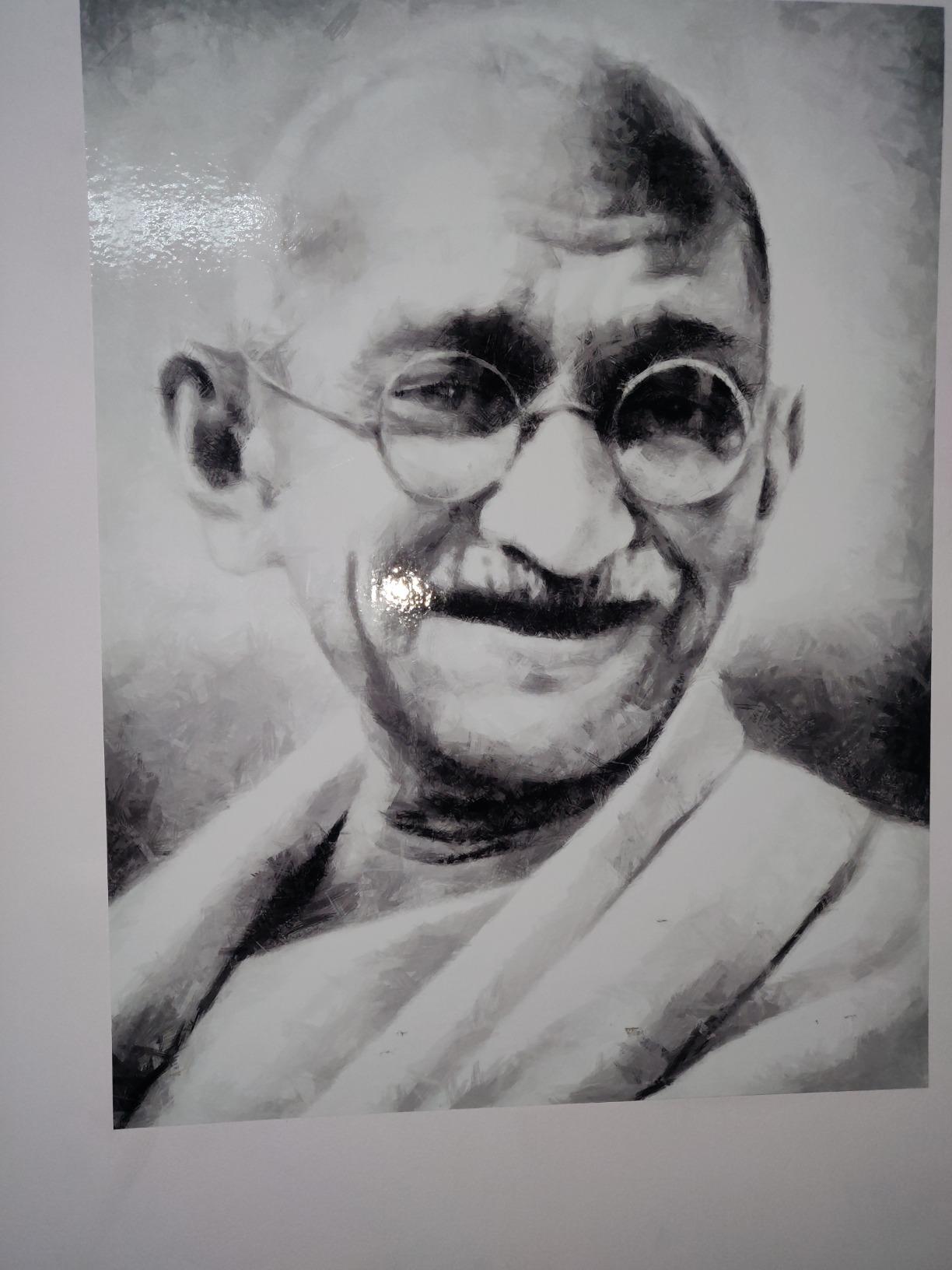 Pitaara Box Mahatma Gandhi Portrait D1 | Peel & Stick Vinyl Wall ...