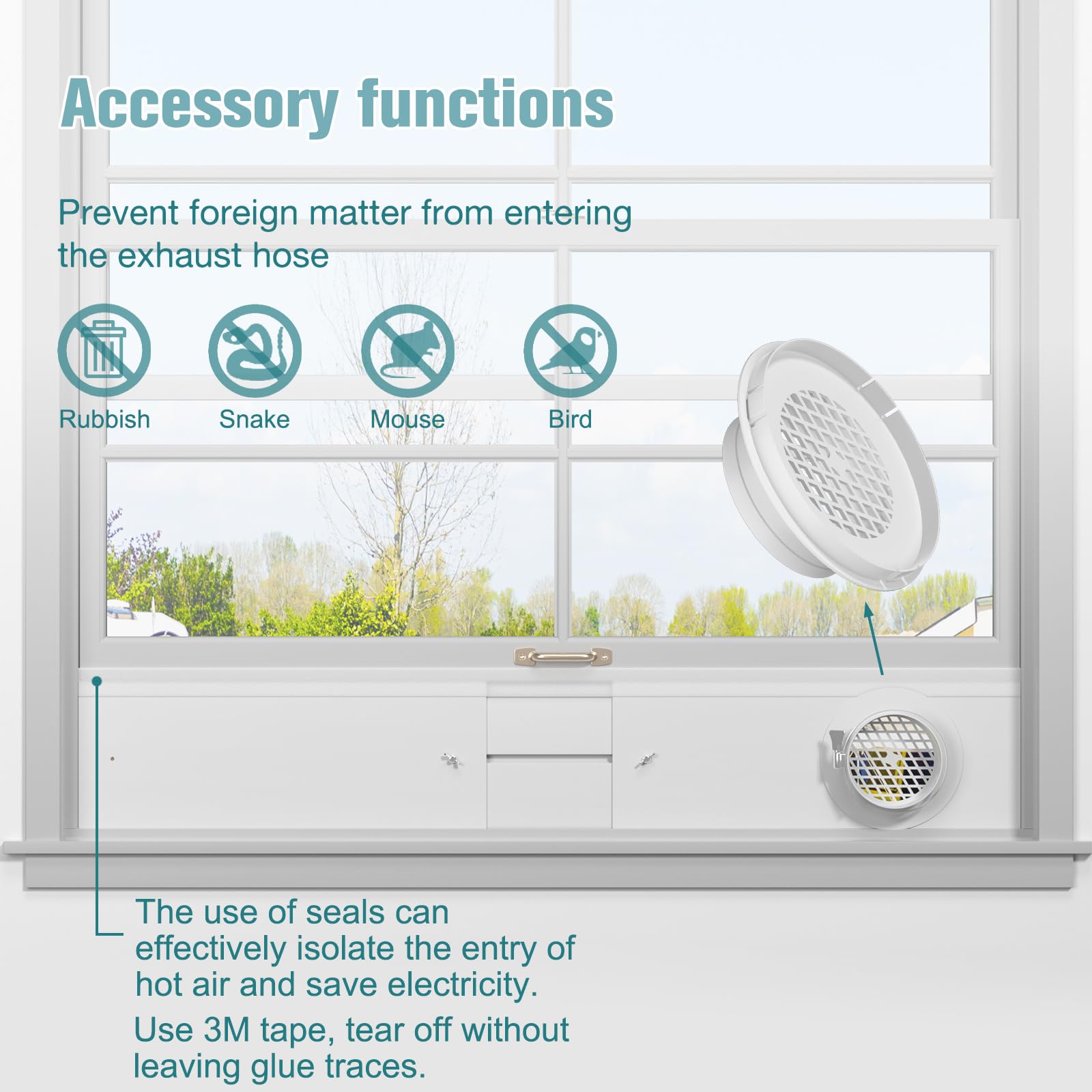 Snapklik.com : HOXHA Window Duct Kit Dryer Window Vent Kit For 4 ...