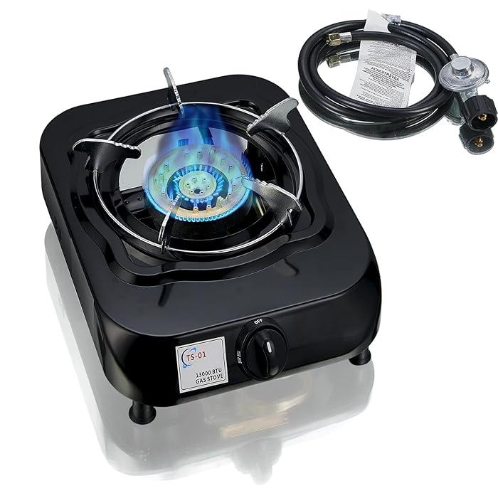 Buy Horynar Single Burner Propane Stove with Propane Adapter Hose 13000 ...