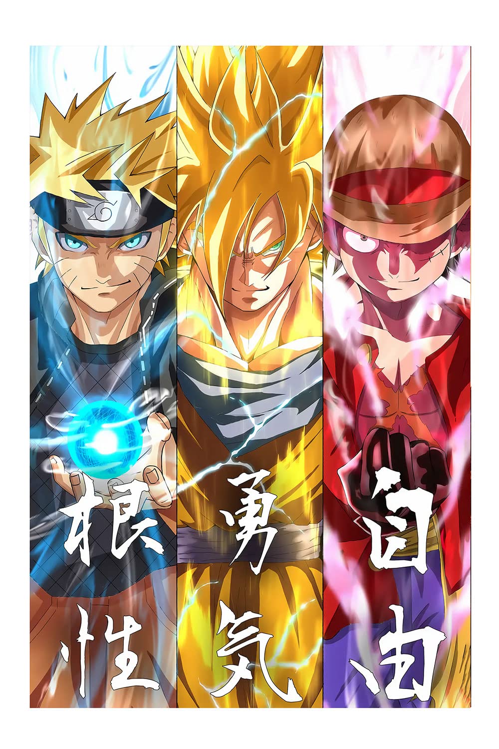 Naruto Luffy Goku The Classic Heroes Goku, Naruto, Ichigo, Luffy