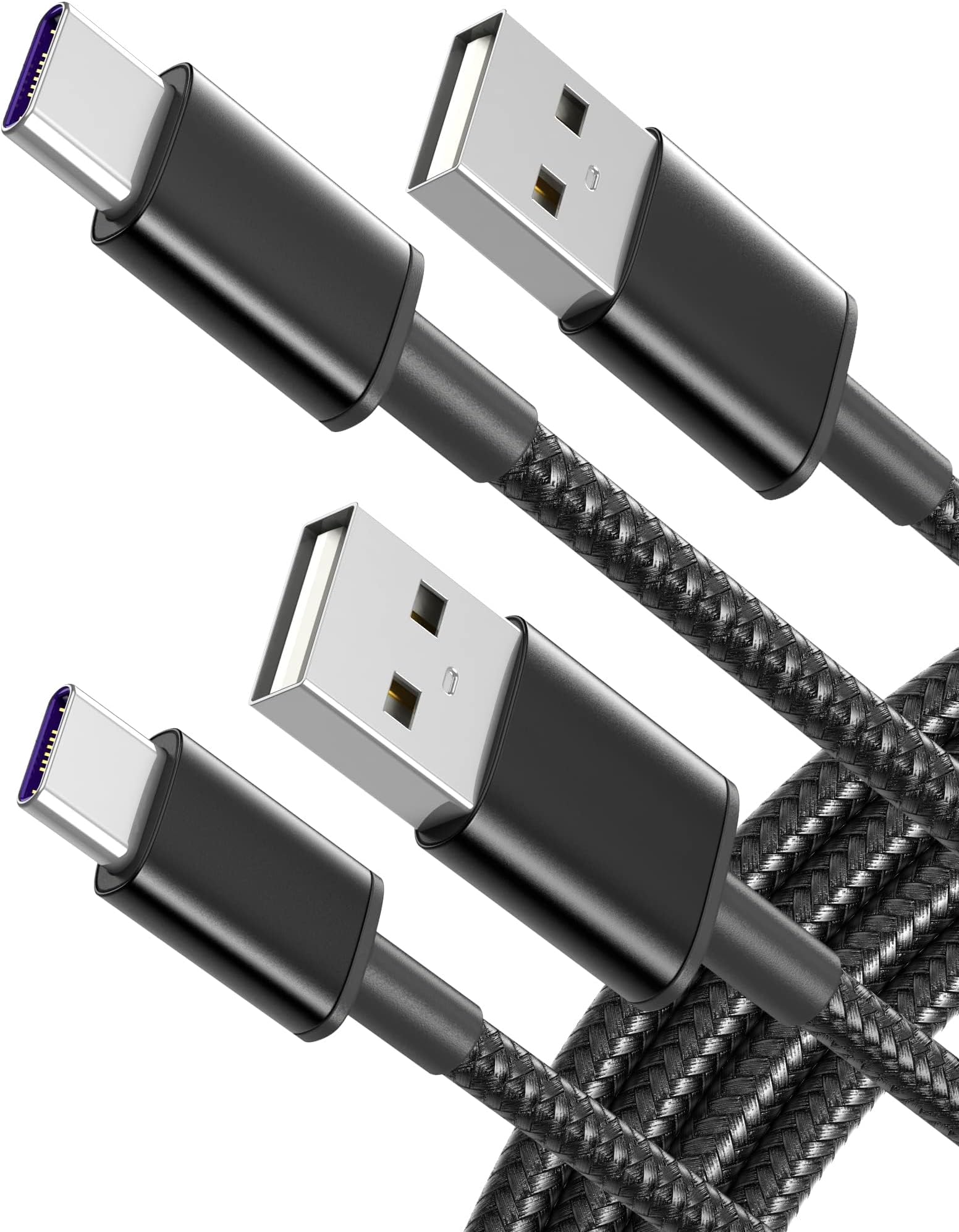 USB C Cable [2-Pack, 6 ft], Fast Charging 3A Quick Charger Cord, USB A ...