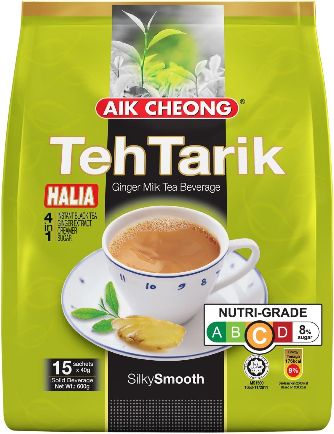 Aik Cheong Malaysia Ginger Milk Tea Teh Halia 40g x 15 sachets (600g ...