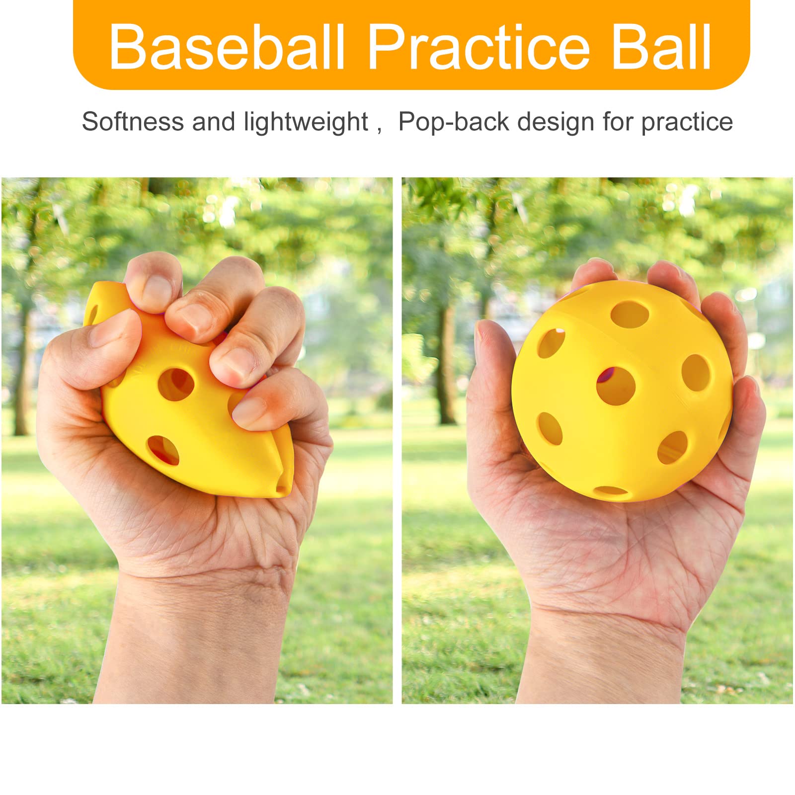 Snapklik.com : Coopay 18 Pack Baseball Practice Baseballs Plastic ...