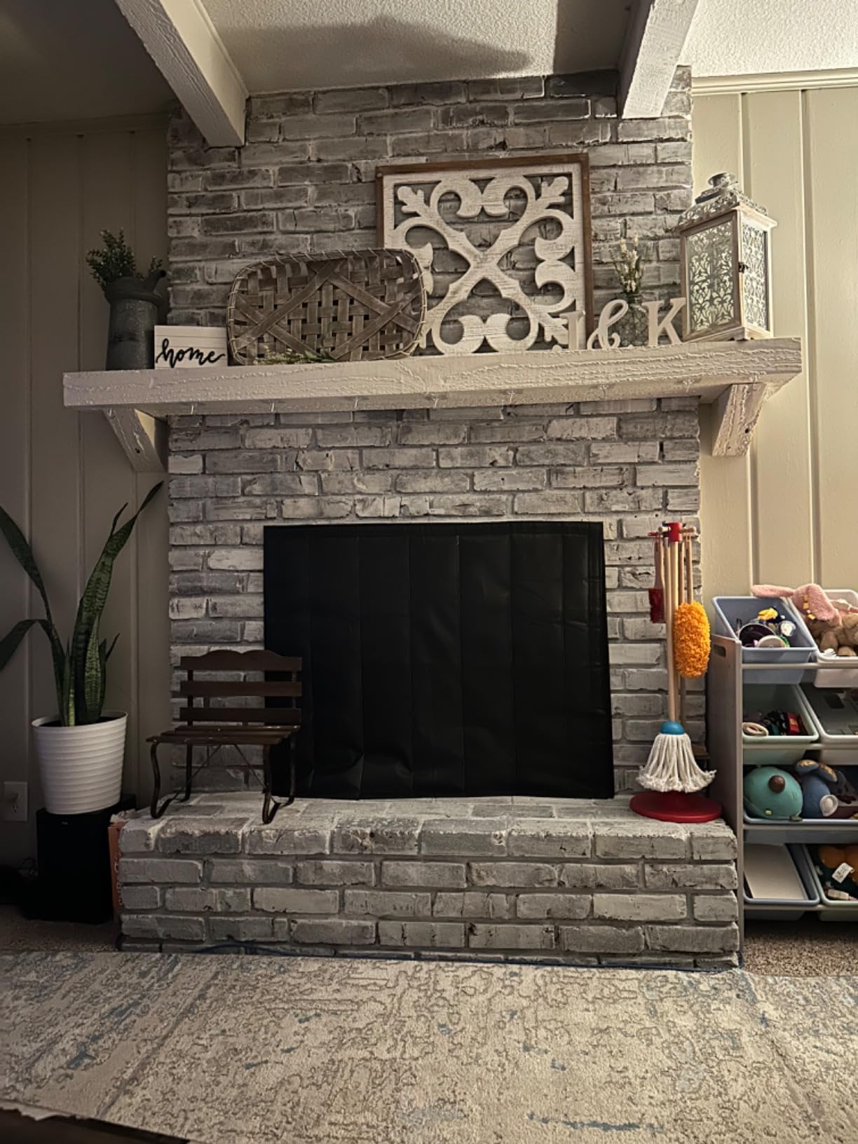 Amazon.com: Cosweet Fireplace Cover, 39" x 32" Strong Adhesive ...