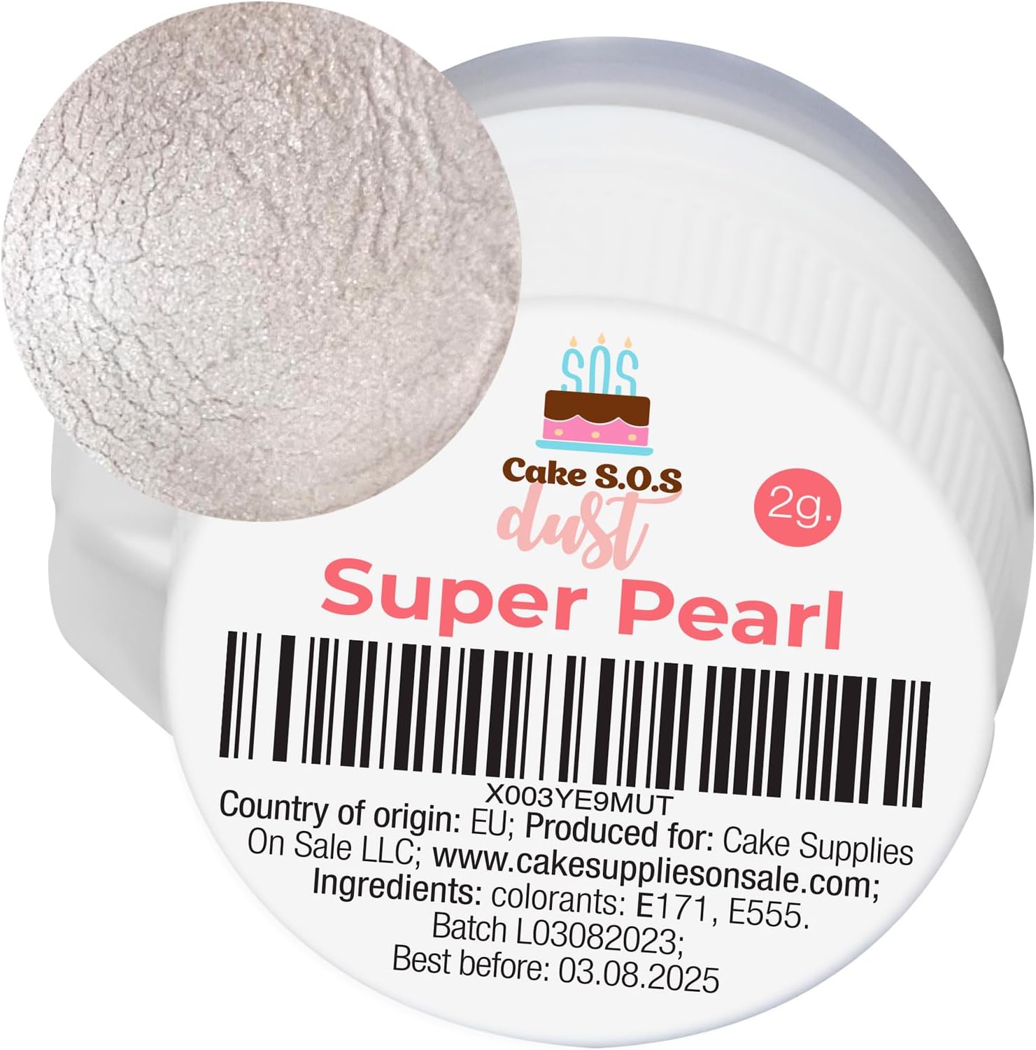 Amazon.com : Super Pearl Edible Metallic Luster Dust (2 grams ...