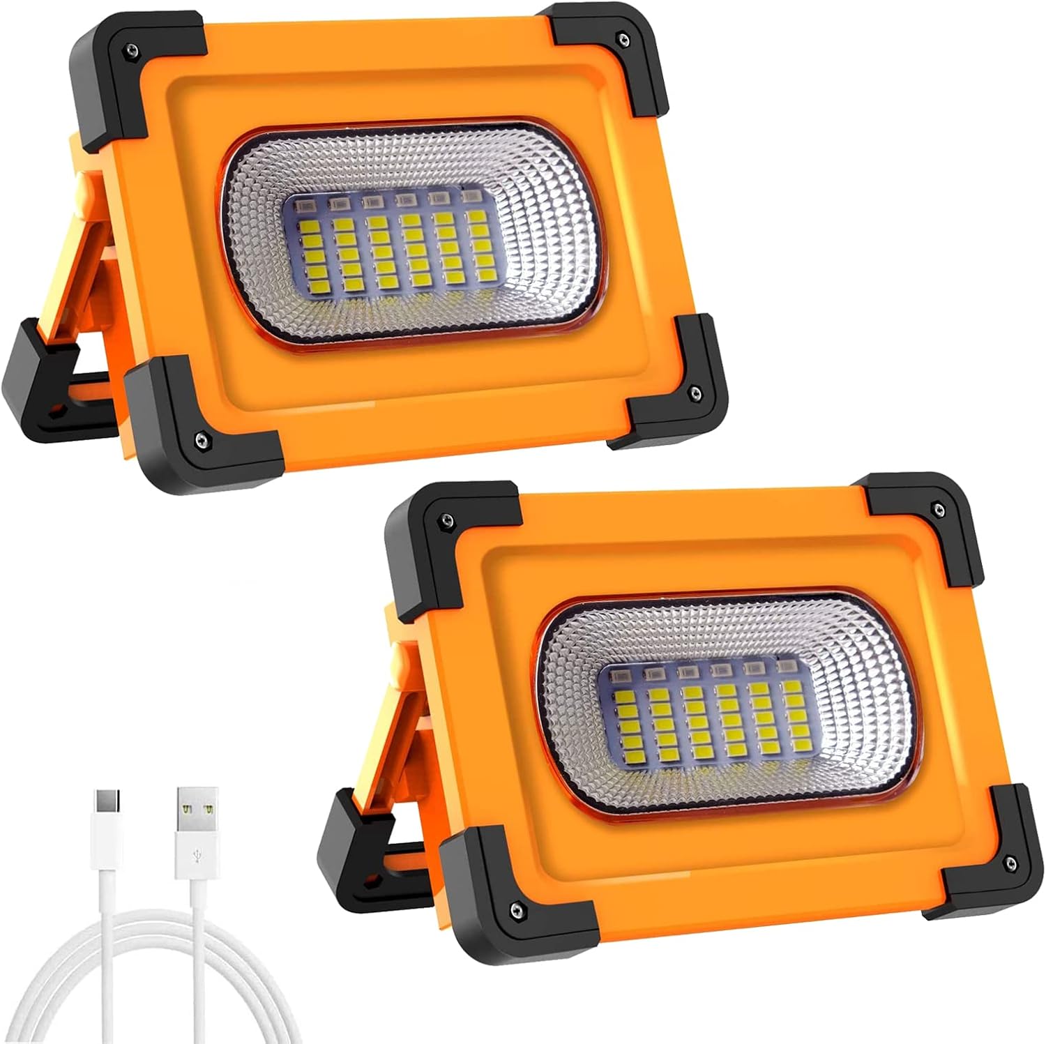 T-SUN 60W Solar LED Work Lights, Rechargeable Portable USB Flood Light ...