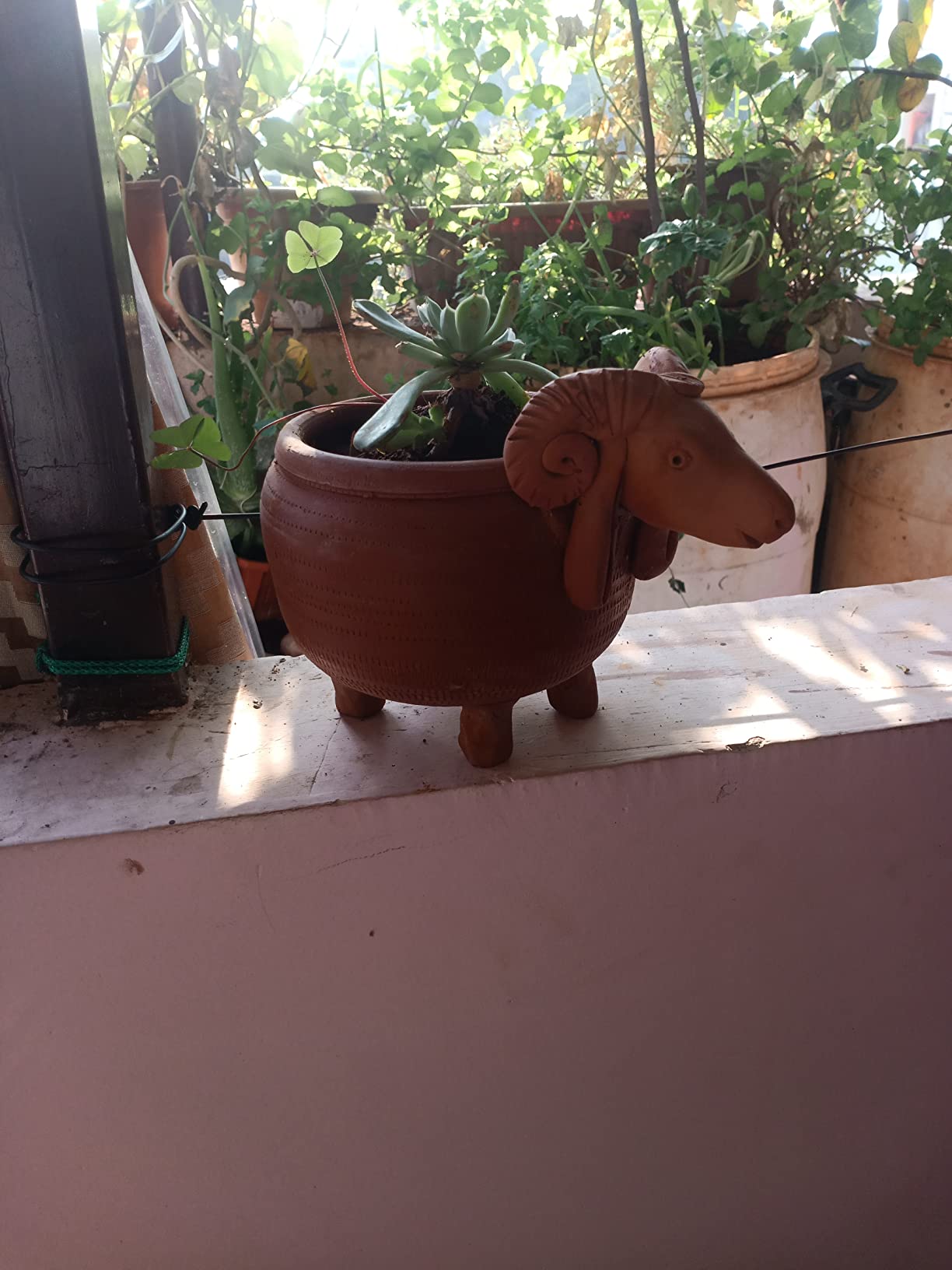Khavi Arts Premium Handmade Artisanal Terracotta Clay Sheep Shaped Pot ...