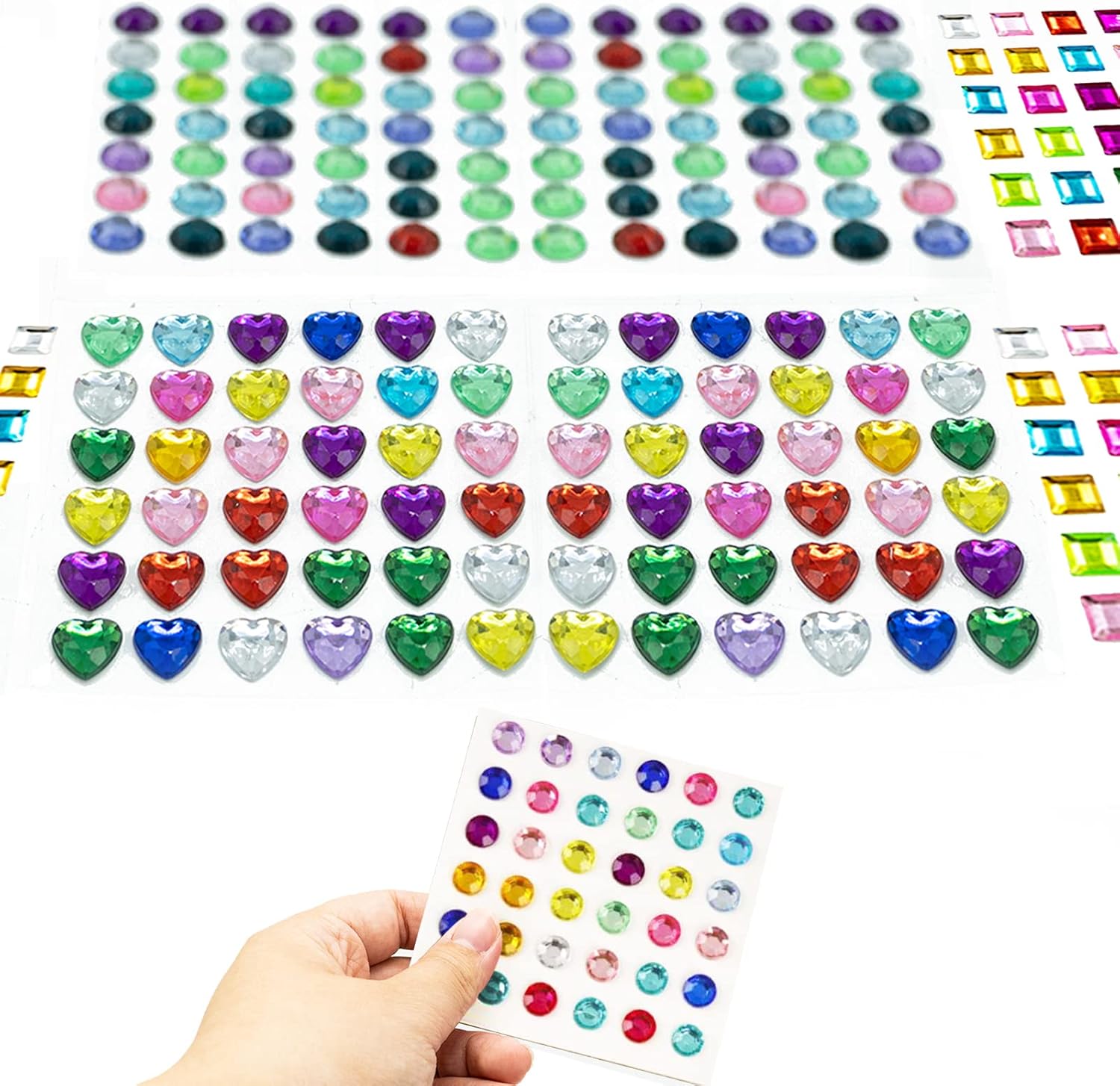 SZXMDKH autoadesiva con Strass Sticker 324 Pezzi Bling Gioielli ...