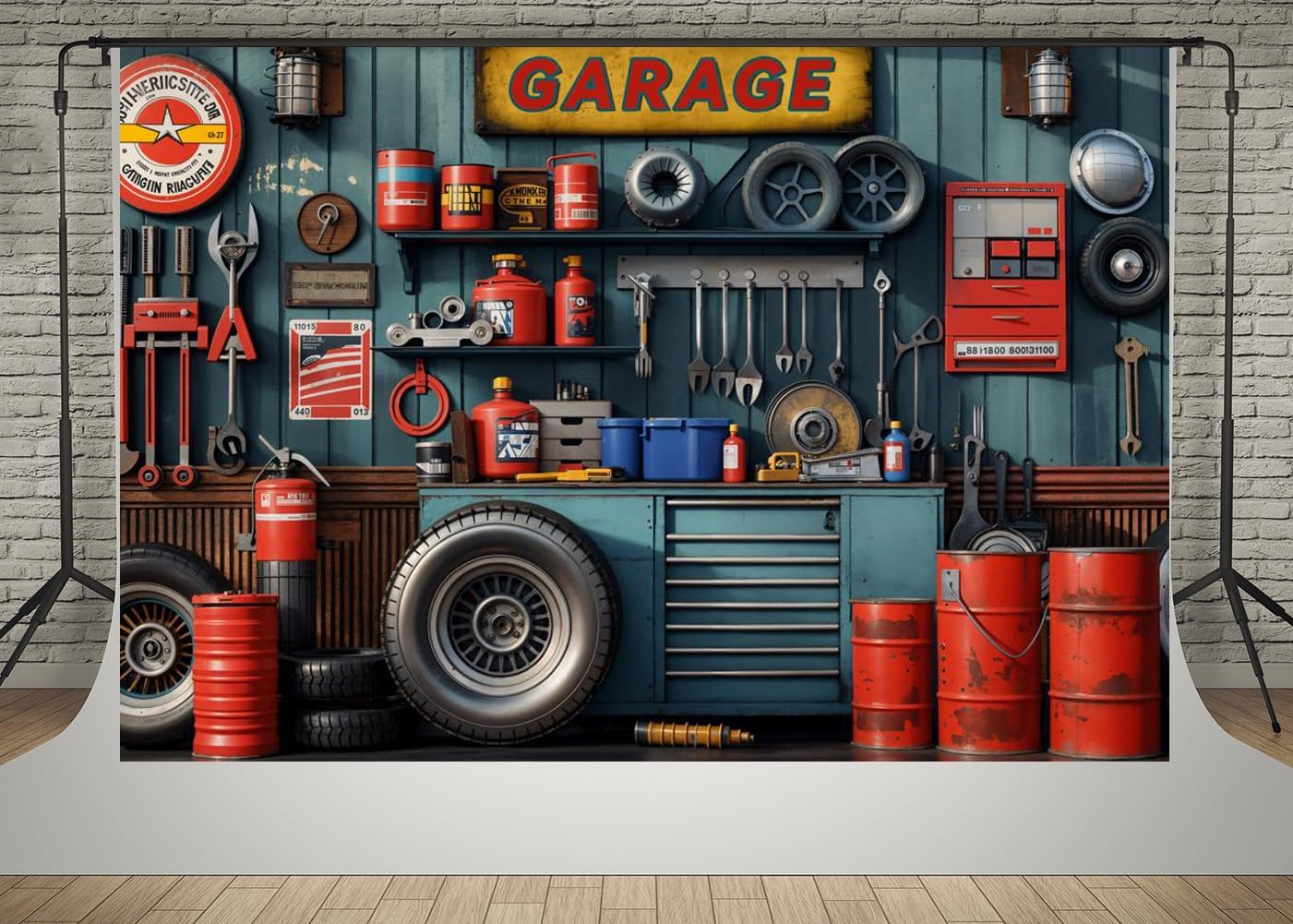 Amazon.com: Kate 7x5ft Dad's Garage Decoration Photography Backdrops ...