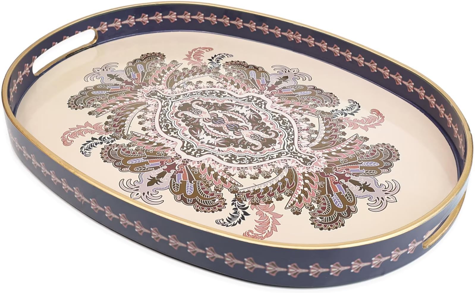 Amazon.com: AuldHome Design Enamelware Bon Appetit Tray (White ...