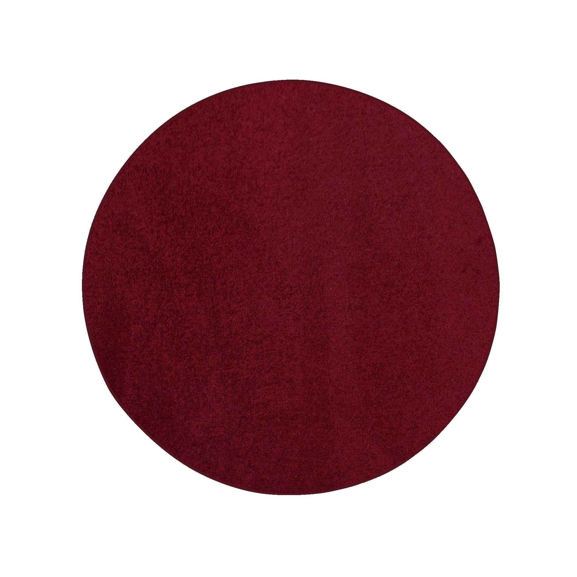 Amazon.com: Bright House Solid Color Area Rugs Burgundy - 5' Round ...