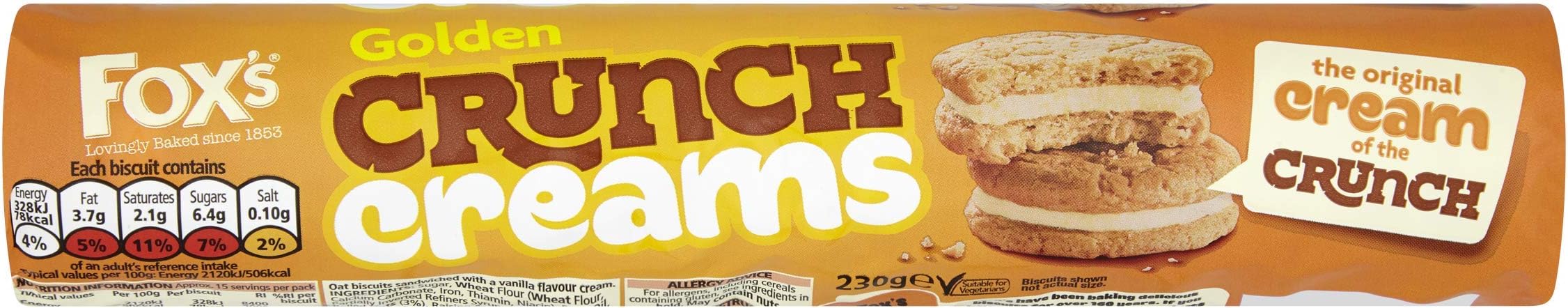 Amazon.com: Foxs Biscuits - Golden Crunch Creams 230g : Grocery ...
