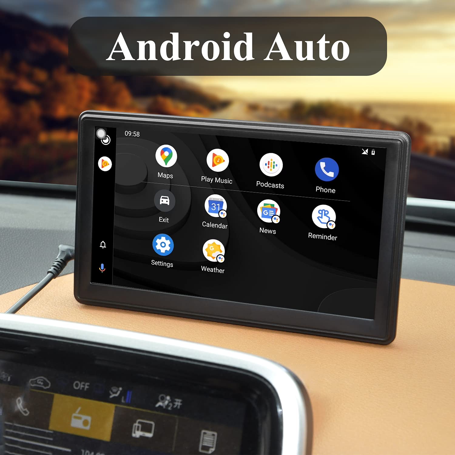IYING 7 Inch Touchscreen Wireless CarPlay & Android Auto Portable Car ...