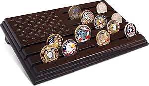Amazon.com: TESLYAR 6 Rows Military Challenge Coins Stand Holder ...