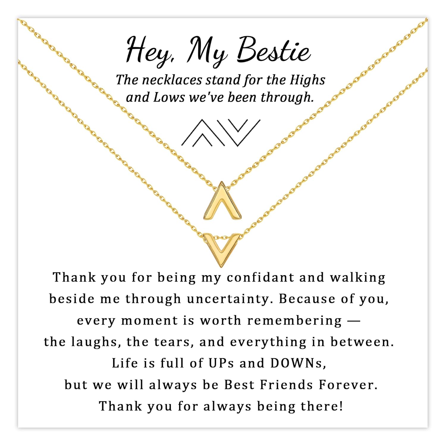 Amazon.com: SmileBelle 2 Pcs Best Friend Necklace, Wave Necklaces as ...