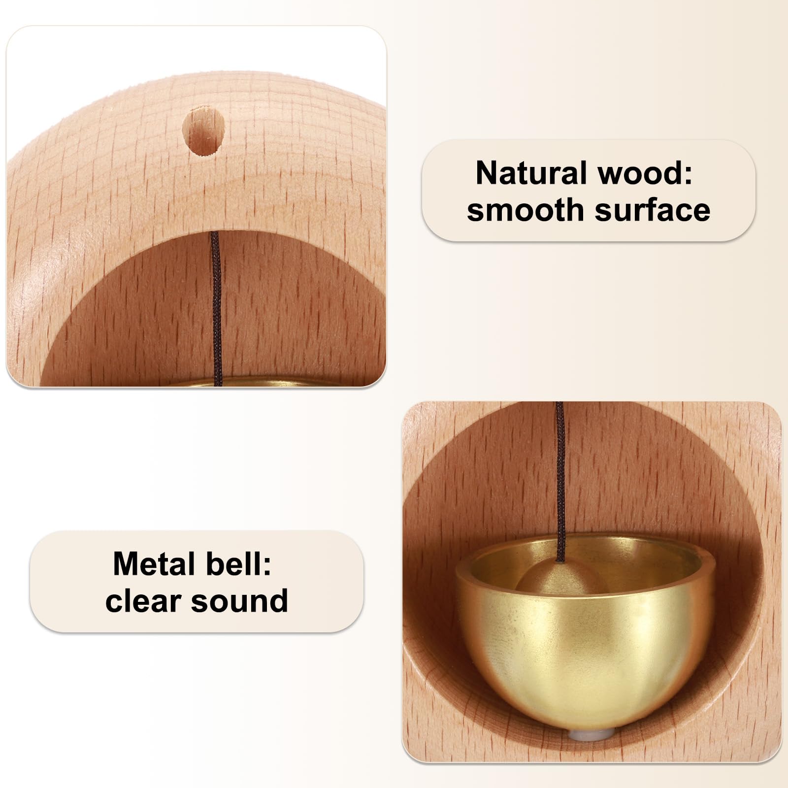 Door Open Chime Wooden Shopkeeper's Bell - Magnetic Hanging Door Chime ...