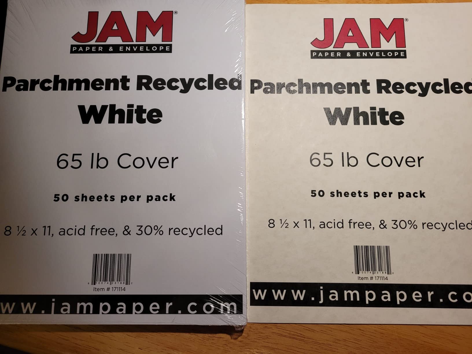 Amazon.com : JAM PAPER Parchment 65lb Cardstock - 8.5 x 11 Coverstock ...