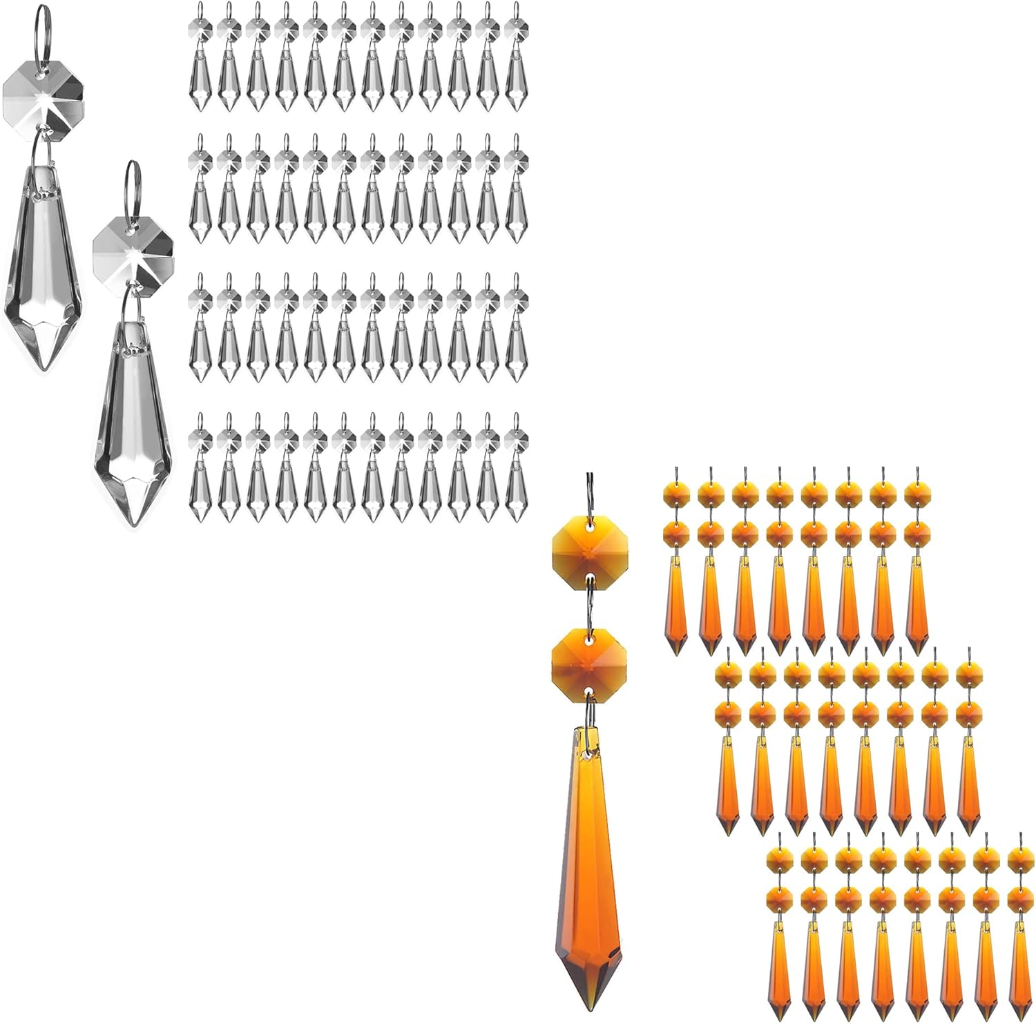 Amazon.com: Pack of 50 (38mm&Silver Circle Clips) and Pack of 25 (55mm ...