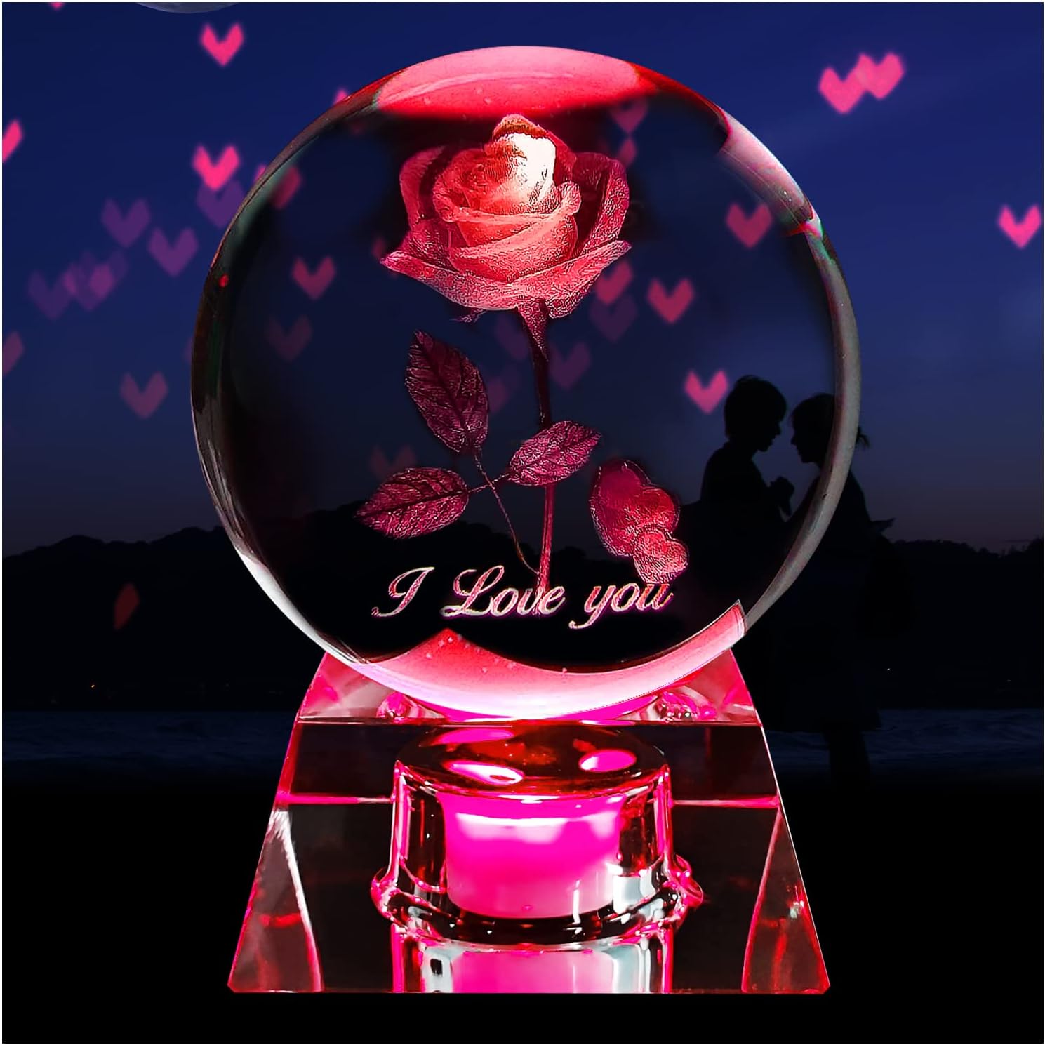 Hummingbird and Flower Stained Glass Night Light with Standard Night ...